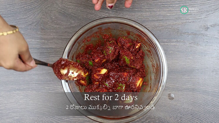 Mango Pickle |Avakaya Pachadi Recipe (Andhra Mango Pickle) - Sowji's ...