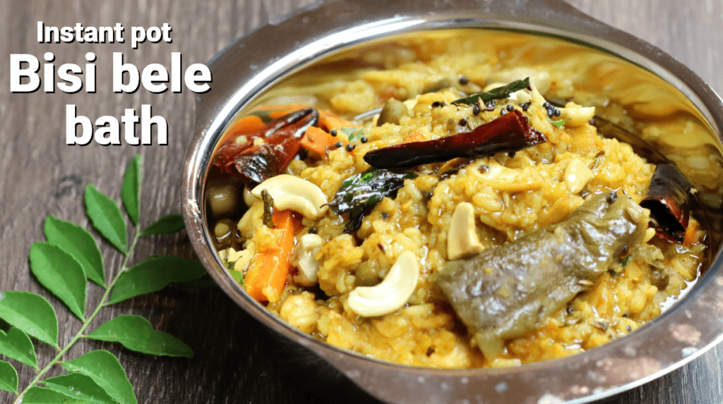 INSTANT POT Bisibelebath |Hot Lentil Rice |bisibelabath recipe |Bisi ...
