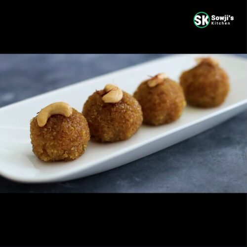 Quinoa ladoo - a Healthy Treat | Diwali sweet - Sowji's Kitchen
